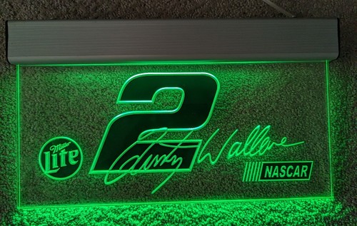 Rusty Wallace #2 Miller Lite Lighted Hanging Sign Nascar Man Cave 9 X ...
