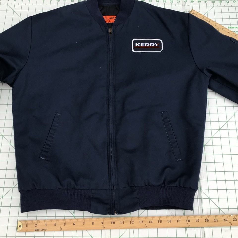 Red Kap Work Bomber Jacket Quilt Lined Men’s Size Large Distressed ...