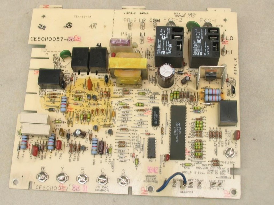 Carrier Bryant CES0110057-01 CESO110057-01 HVAC Furnace Control Circuit ...