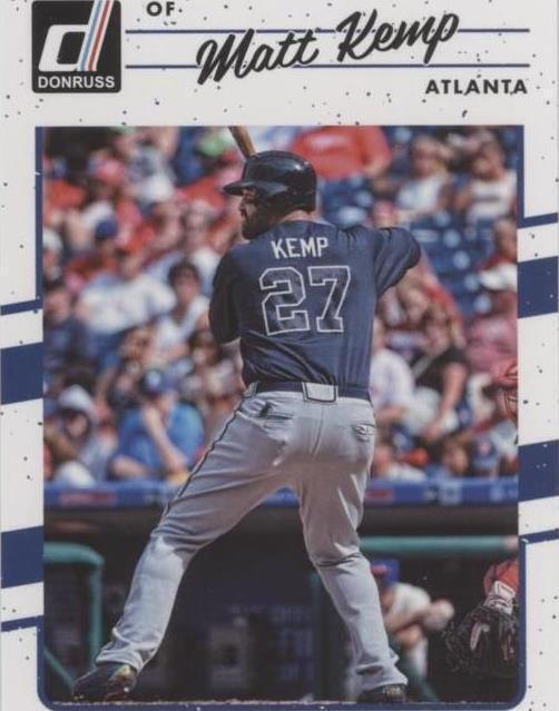 2017 Panini Donruss - Matt Kemp #52 Magenta Back for sale online | eBay