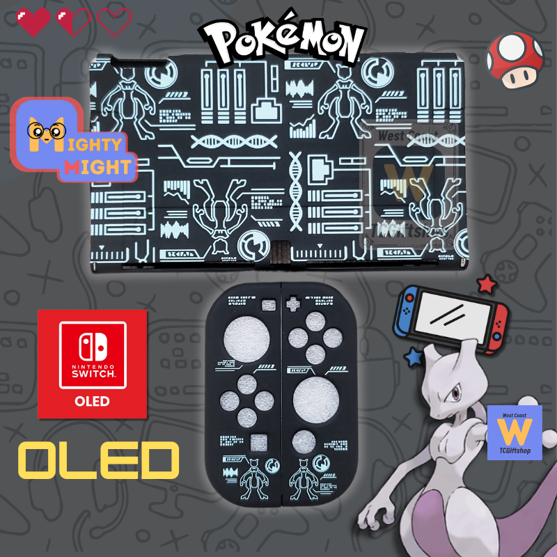Nintendo Switch-OLED: Pokémon Mewtwo Custom Shell U.S. Shipped | eBay