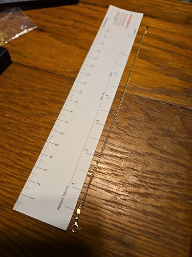 Beautiful 10k 1.7mm Solid Cuban Style Bracelet 8inch Spring Ring Clasp ...