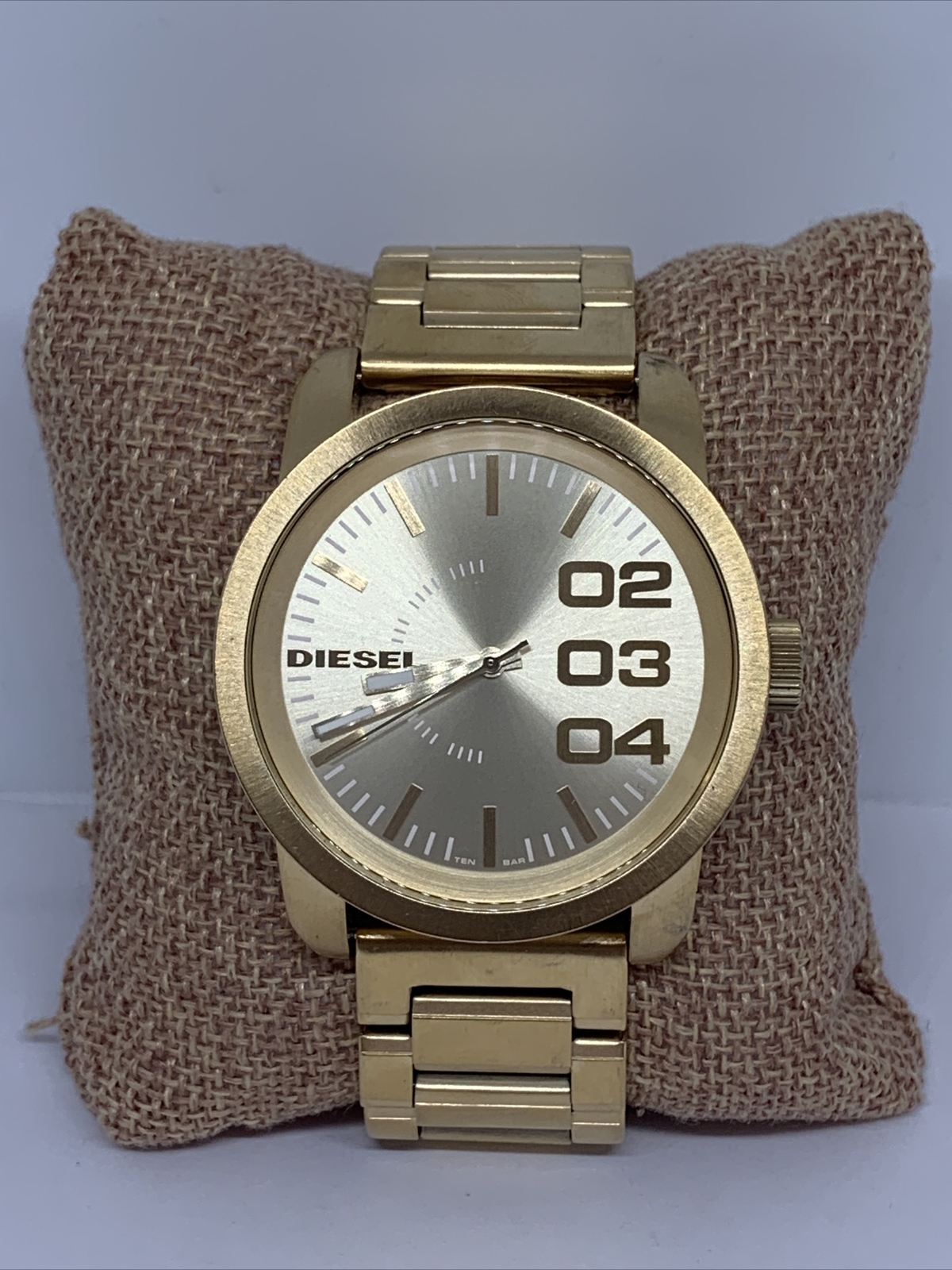 Diesel Franchise DZ1466 Mens Gold Stainless Steel Analog Dial Quartz ...