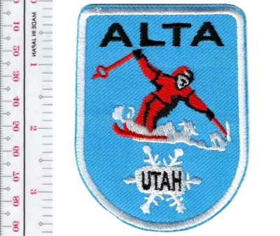 Skiing Utah Skiing Alta Ski Area Alta, Utah USA Promo Patch vel NO ...