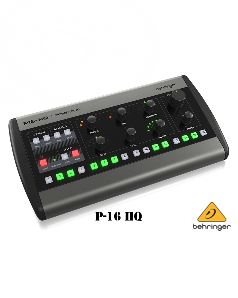 Behringer P16-HQ POWERPLAY 16-Channel Personal Monitoring Mixer #0609 ...