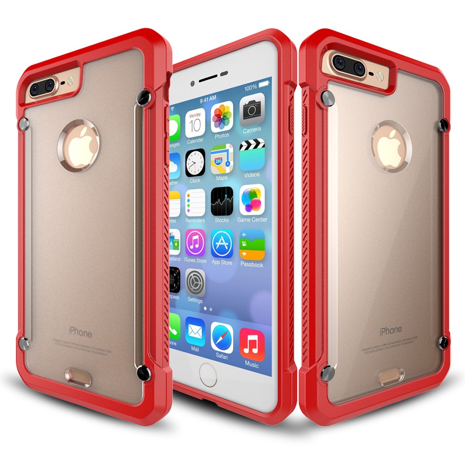 IPhone 7 & 8 Plus Luxury Ultra-Slim Defender Shockproof Hybrid TPU Case ...