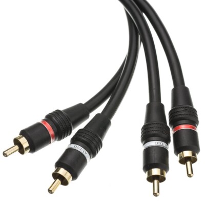6ft 2 RCA Male / 2 RCA Male, High Quality Audio Cable 6 ft 10R2-02106 ...