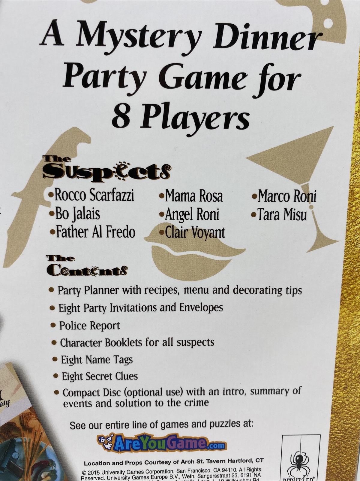 Murder Mystery Party Pasta, Passion & Pistols - Bepuzzled Dinner Party ...