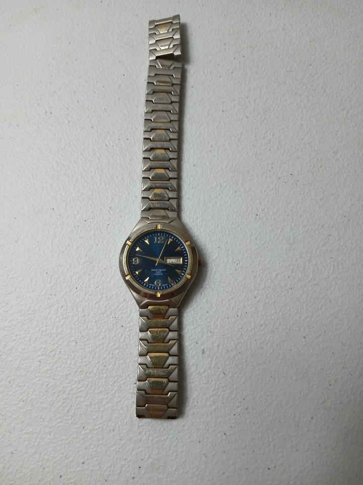 Vintage Japan Movt Steel Wrist Watch PUR60556W SR626SW Water Resist 100 ...