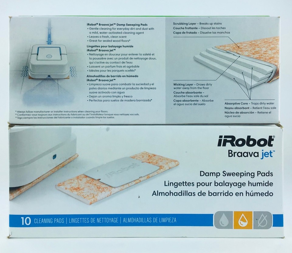 1 Pack of iRobot Braava Jet 10-Count Damp Sweeping Pads (10 Pads Total ...
