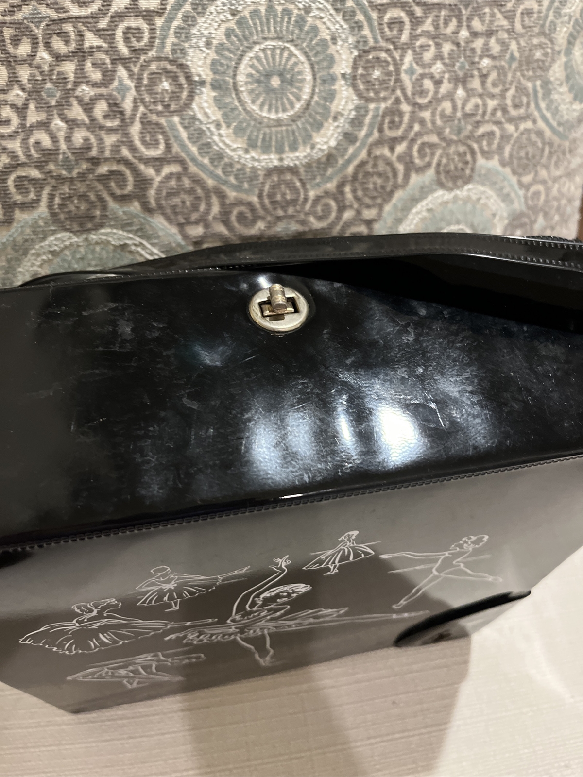 Vintage Ballet Slippers Box Ballerina Carry Case Blac… - Gem