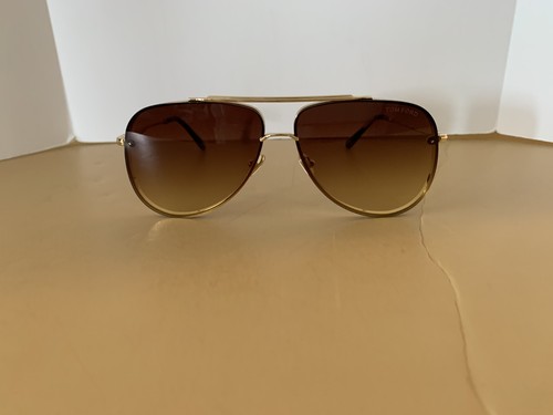 Tom Ford Leon TF1071 Aviator Sunglasses Gold Gradient Brown | eBay
