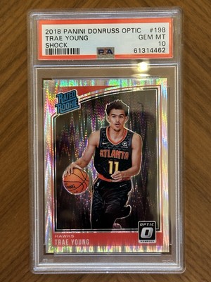 2018 Panini Donruss Optic Shock Rated Rookie Trae Young #198 PSA 10 GEM ...