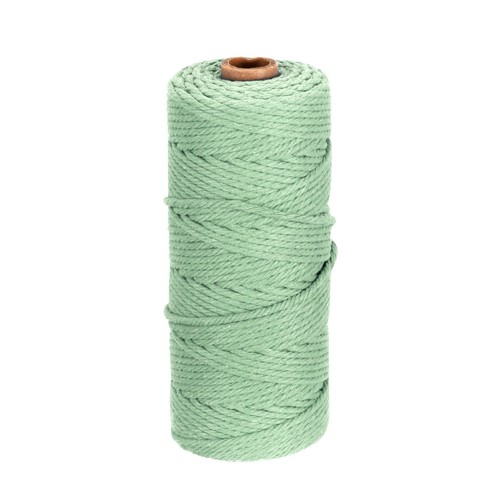 3mm x 109 Yard Moss Green Natural Cotton Macrame Rope, 2 Strands ...