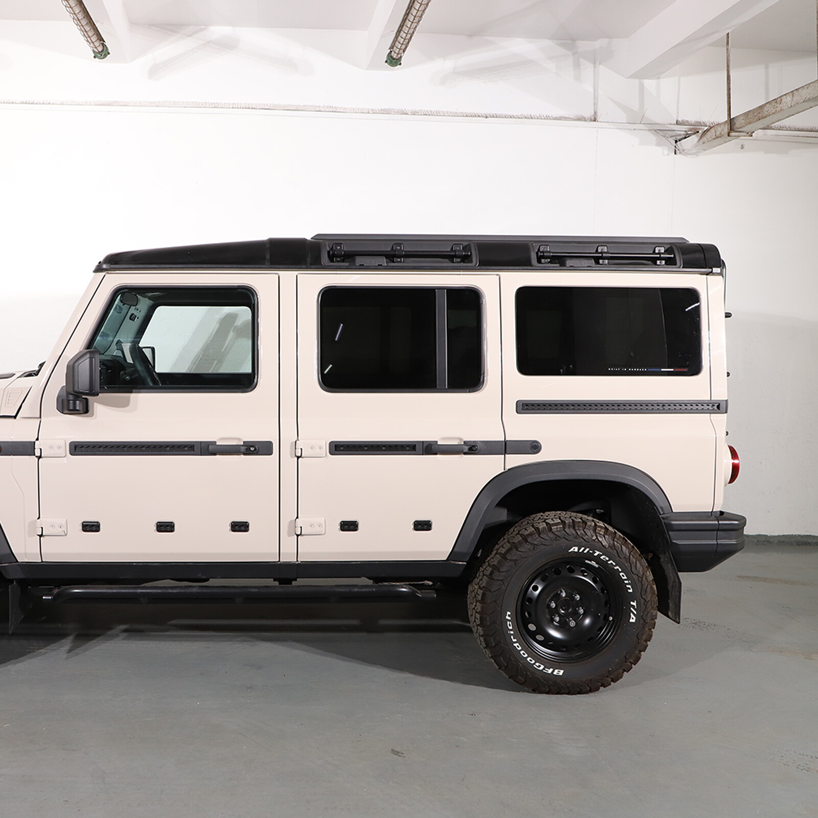 Black Alloy Roof Rack Side Rails Luggage Carrier Cargo Bar For Ineos ...