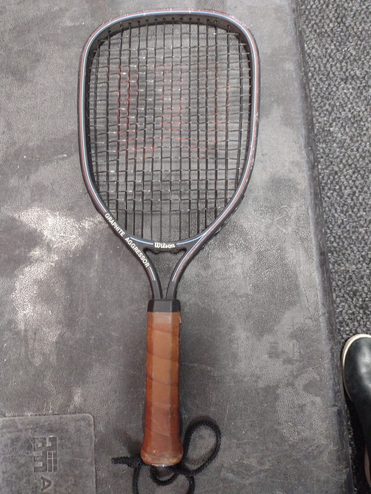 Wilson Aggressor Graphite Raquetball Racquet Genuine Leather Made In ...