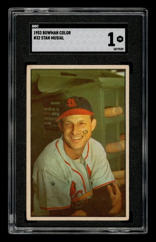 1953 Bowman Color Set-Break # 32 Stan Musial SGC 1 PR | eBay