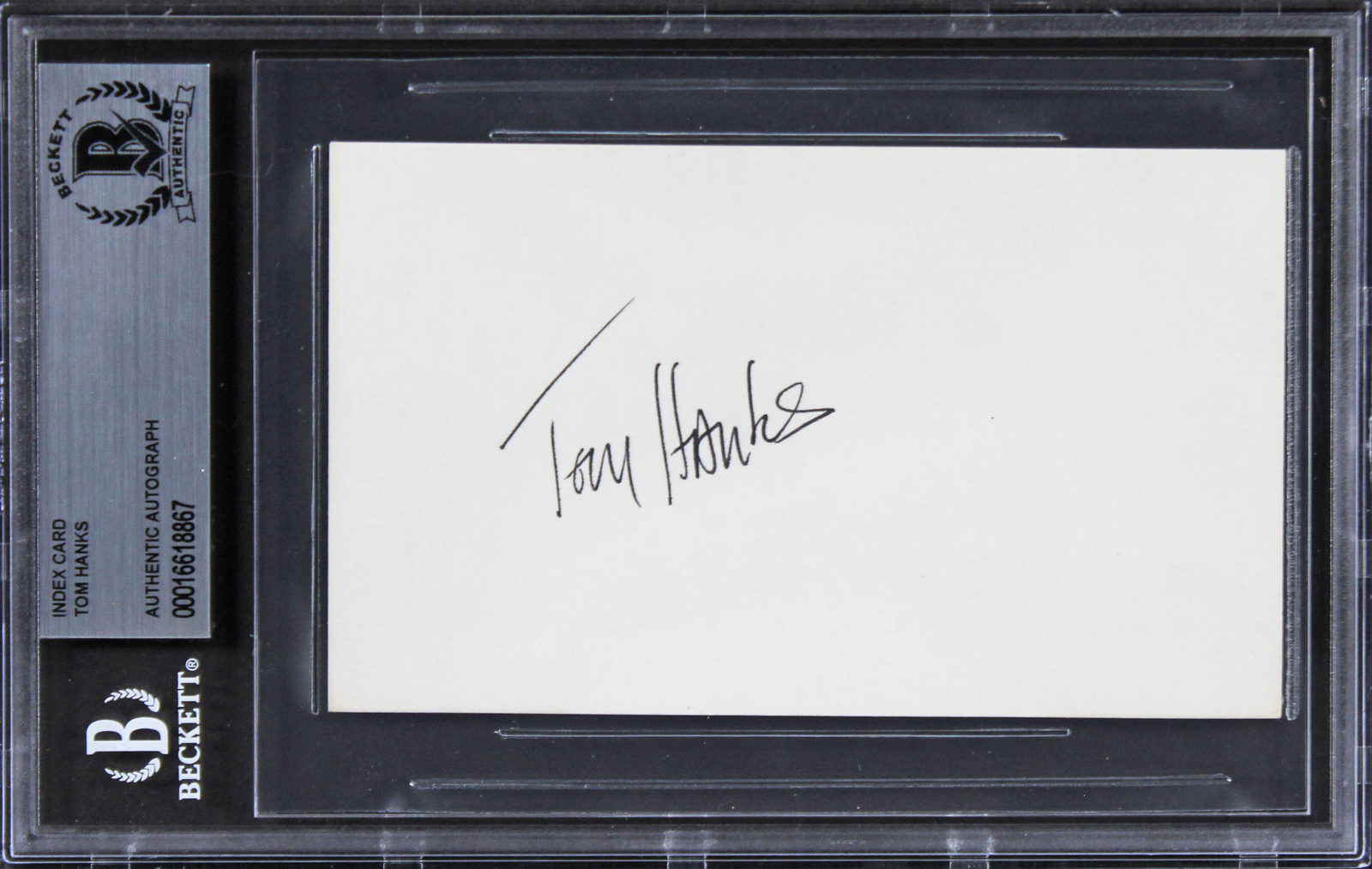 Tom Hanks Forrest Gump Authentic Signed 3x5 Index Card Autographed BAS ...