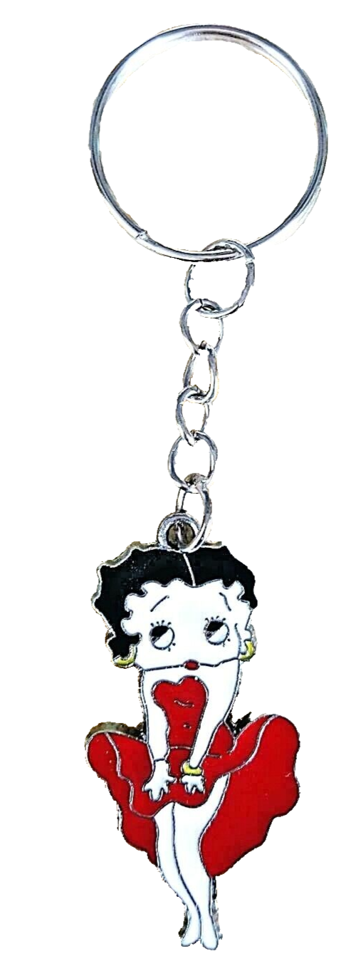New! Brilliant Red Enameled "Betty Boop" Charm and Key Chain/Pendant ...