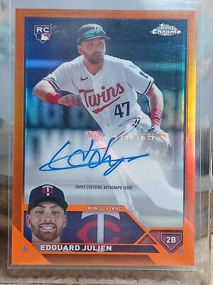 2023 Topps Chrome Update Edouard Julien Auto Orange Parallel Rookie ...