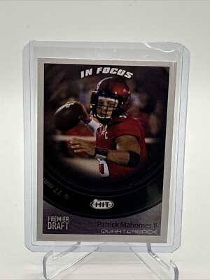 Patrick Mahomes 2017 HIT Premier Draft In Focus Rookie Card #43 KC ...