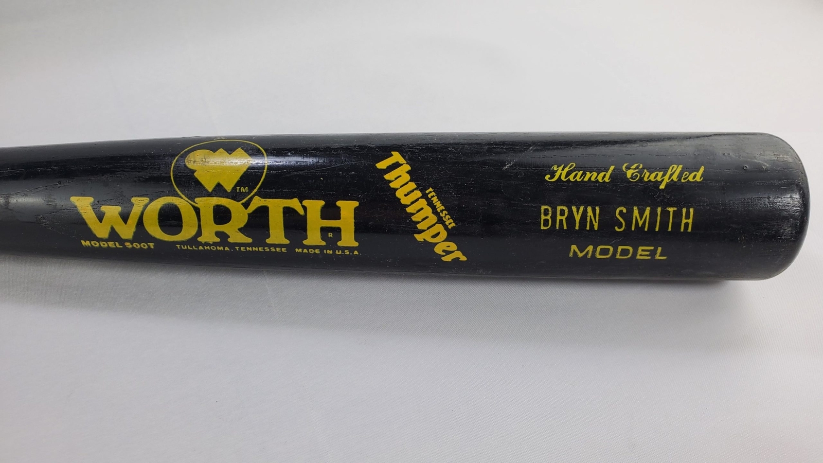 Bryn Smith Game Used Baseball Bat Worth Tennessee Thumper Model 500T ...