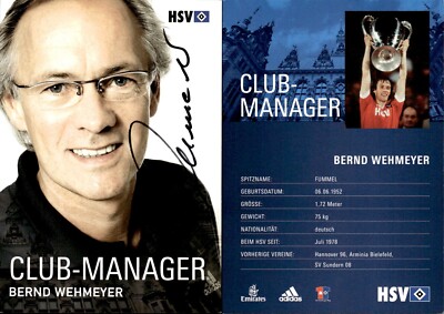 Bernd Wehmeyer HSV Hamburg Autogramm AK Autogrammkarte Fussball | eBay.de