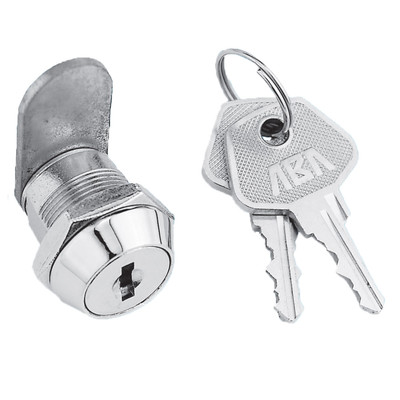 1 1/8" flat key wafer Cam Lock; 2 keys per lock 90 degree turn, 3403AL ...