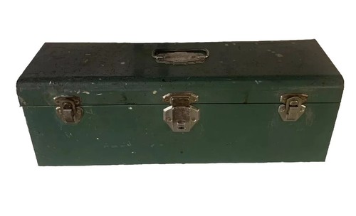 Cool Vintage Army Green Union Utility Chest Steel/ Metal Tackle Storage ...