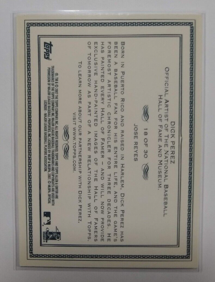 2007 Topps Allen & Ginter Jose Reyes Sketch Card Mets | eBay