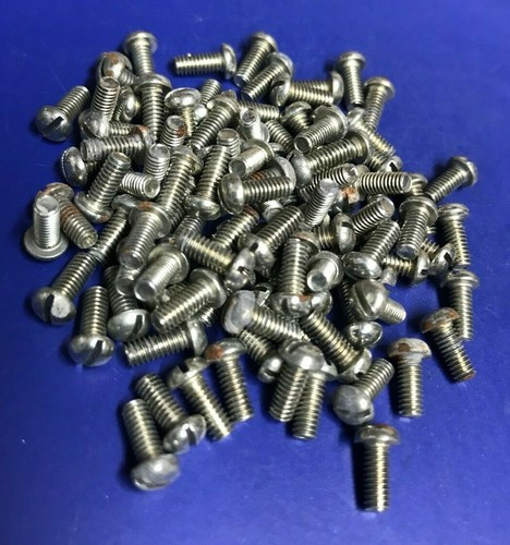 6BA x 1/4" Round Head Machine Screws,Slotted, Zinc Plated QTY 100 | eBay