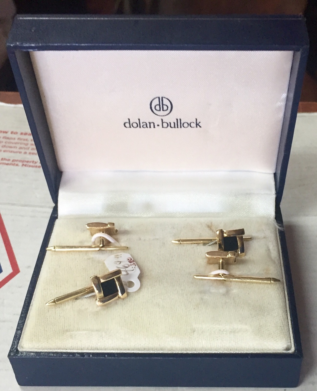Dolan BULLOCK 14K Gold & ONYX STUD CUFFLINKS 10.4G | eBay