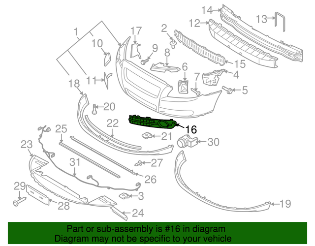 Genuine Volvo S80 Outer Grille 30744115 for sale online | eBay