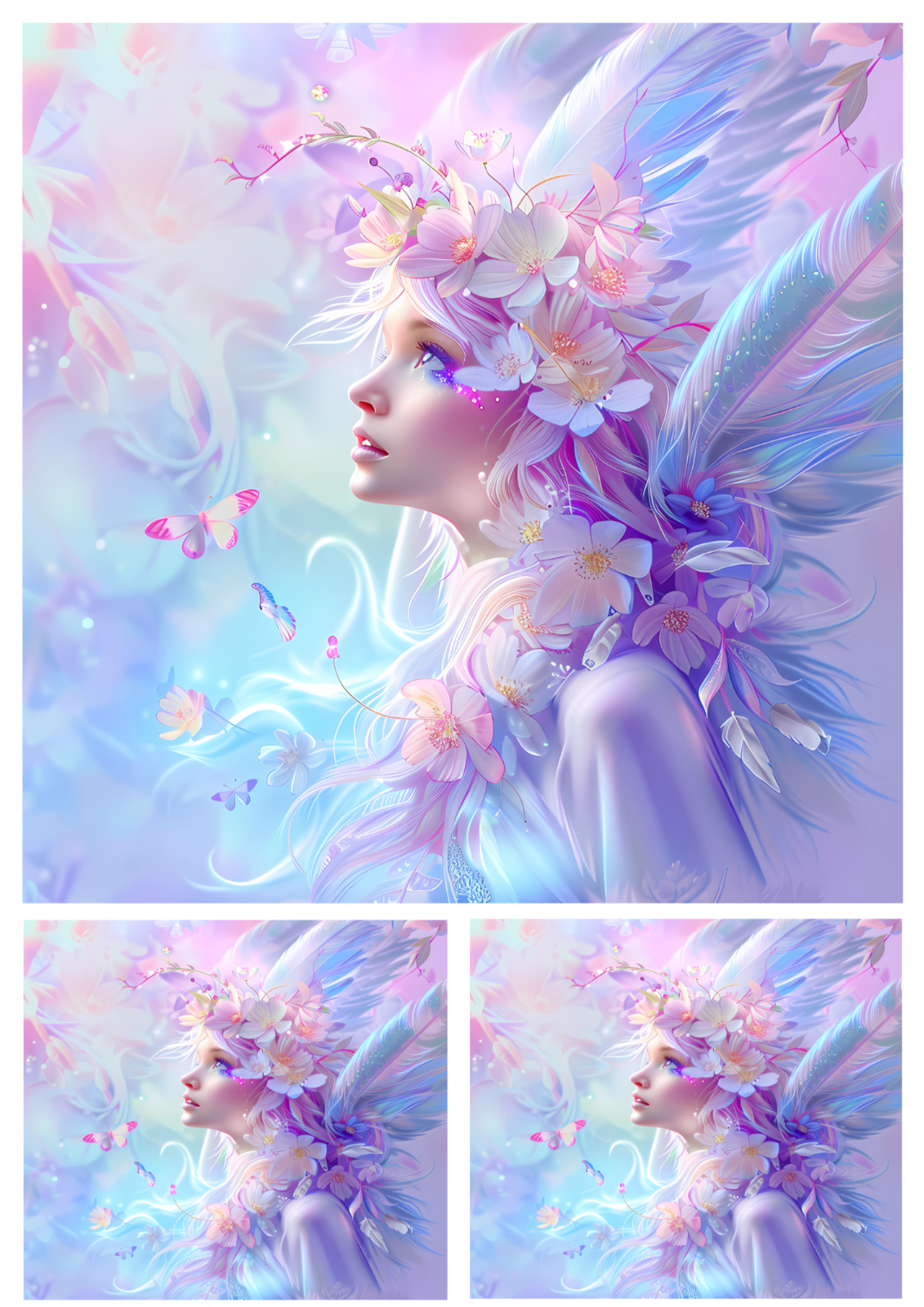 1 x A4 - Rice Paper Decoupage - Forest Fairy, Mystical, Flowers ...