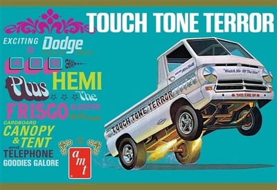 1:25 AMT Touch Tone Terror Dodge A100 Wheelstander PLASTIC MODEL KIT ...
