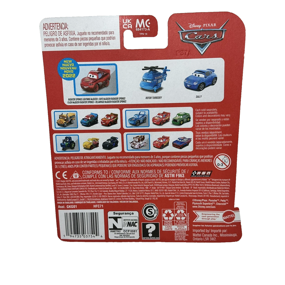 Disney Pixar Cars Mini Racers 3-Pack - Cruz Ramirez + Dinoco McQueen ...