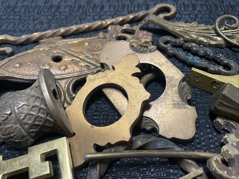Lot Vintage Antique Assorted Lamp Chandelier Light Hardware Parts ...