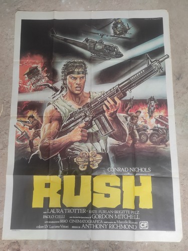 Fold-Out Movie Poster (RUSH 1983) Gordon Mitchell Conrad Nichols 2 ...