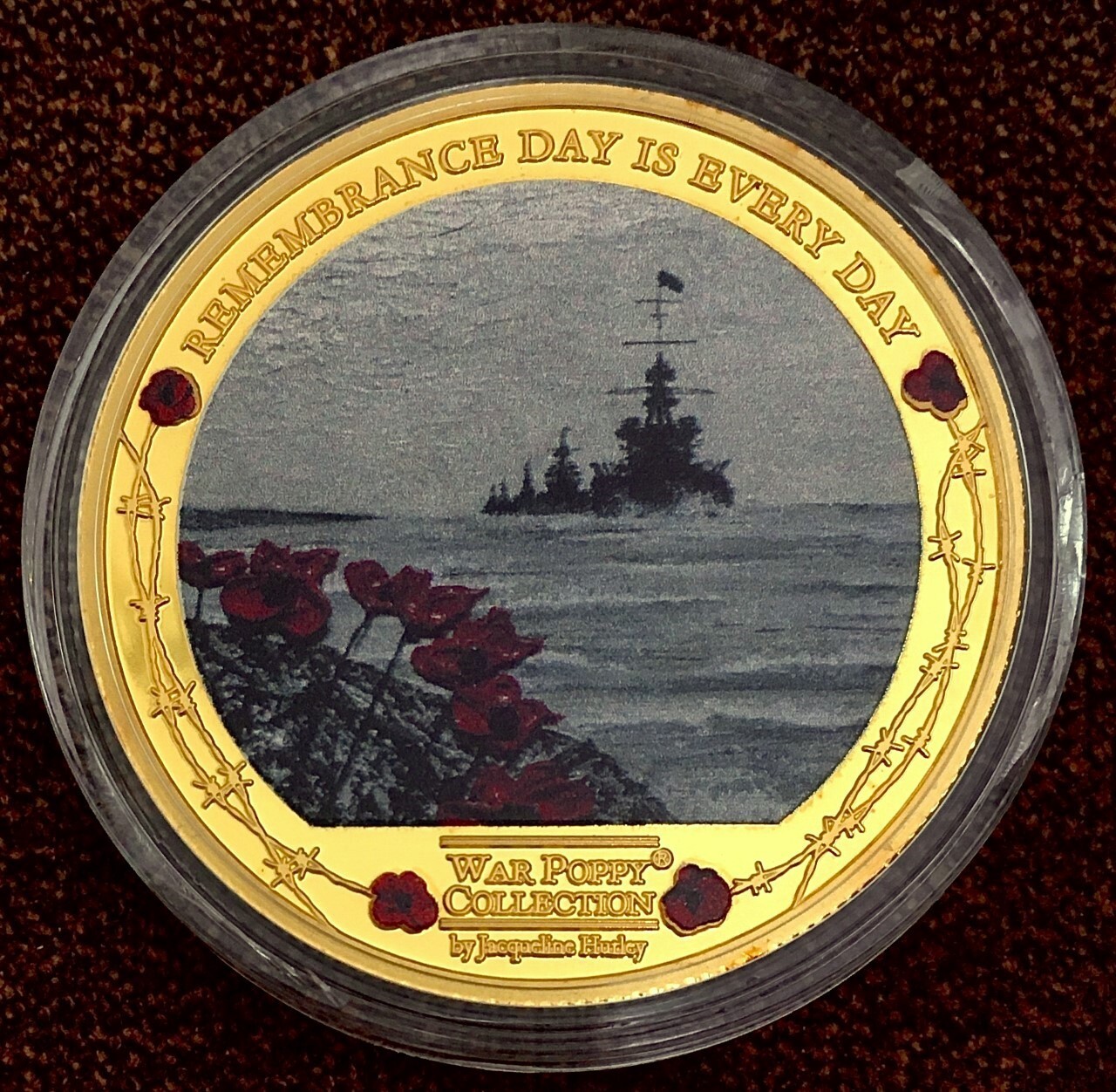 War Poppy Collection "Where the Sea Wind Blows" Gold Coin Solomon ...
