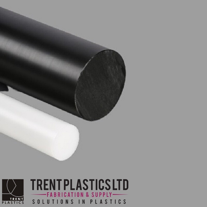 HDPE (PE300) Rod - Natural White & Black Polyethylene Round Bar, High ...