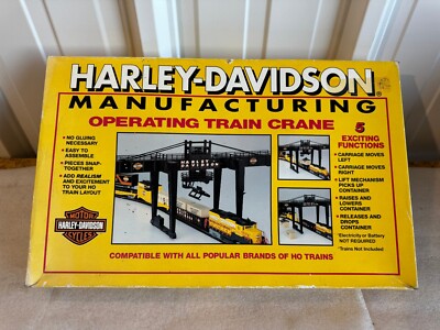 HARLEY-DAVIDSON CRANE SET HO SCALE TRAIN SET NEW IN BOX 99721-94V | eBay