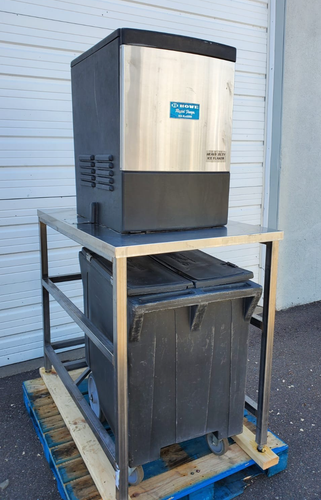HOWE 1000-RLE remote Ice Flaker 1000 LB Ice Maker with Stand and Cart ...