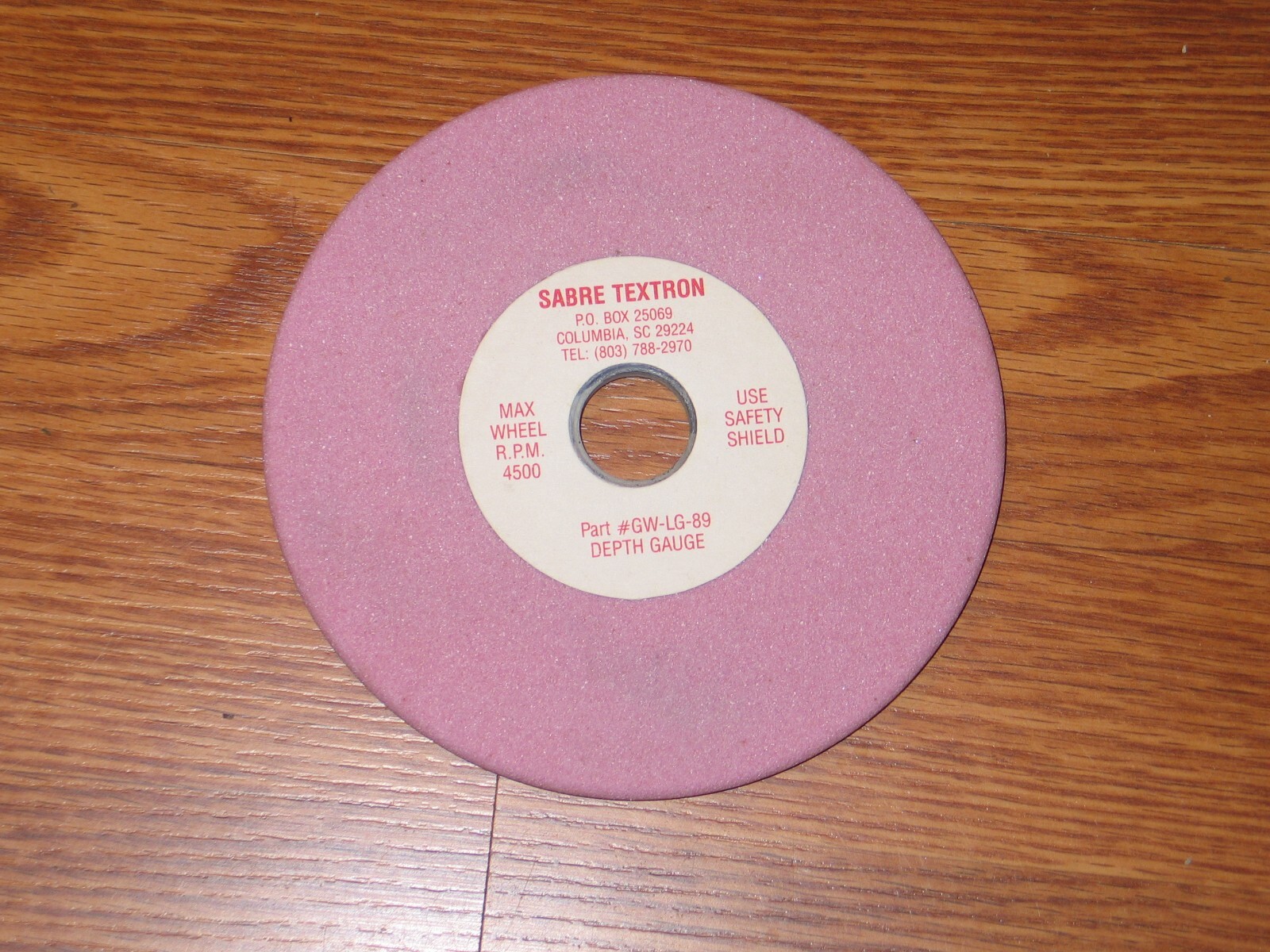 SABRE TEXTRON CHAINSAW CHAIN GRINDING WHEEL 5 7/8 X 1/4 X 7/8 # GW LG ...