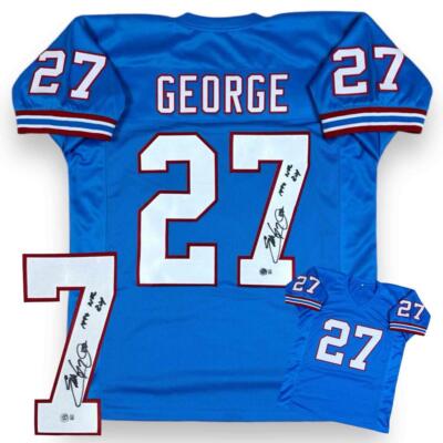 Eddie George Autographed Signed Jersey with 96 NFL ROY inscription ...