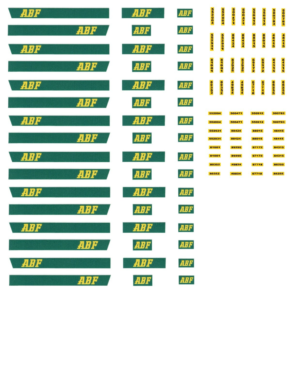 HO Scale Truck / Trailer Decals. " ABF Freight " | eBay