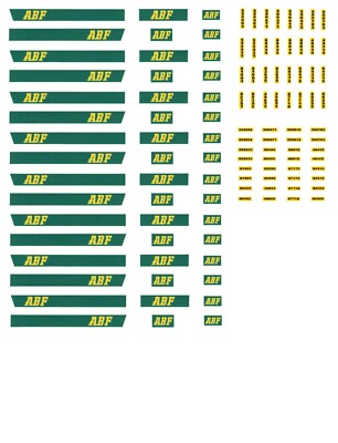 HO Scale Truck / Trailer Decals. " ABF Freight " | eBay