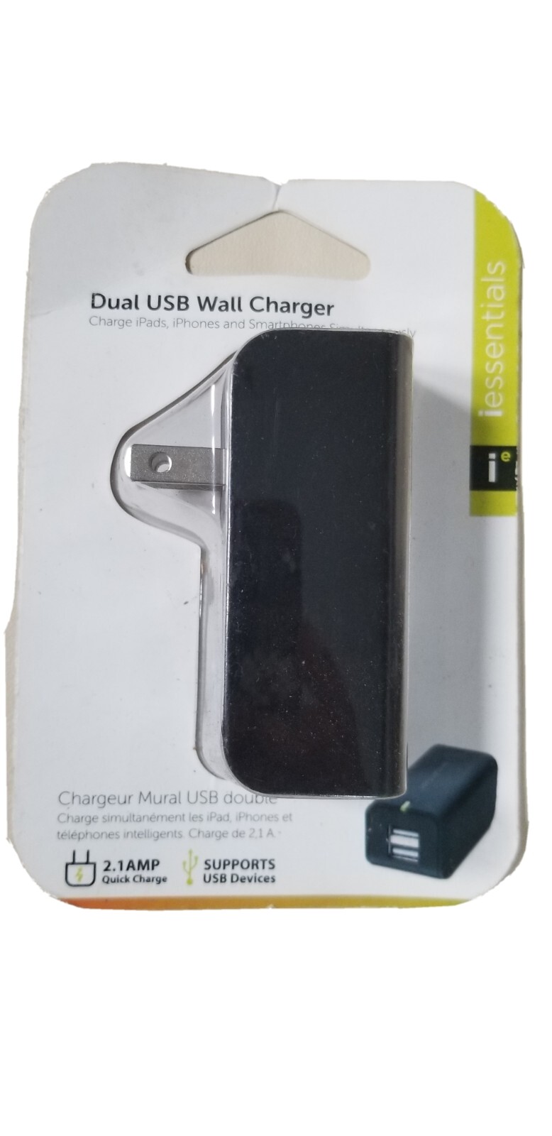 Iessentials IE-ACP-2U Dual-USB Home Charger - Black for sale online | eBay