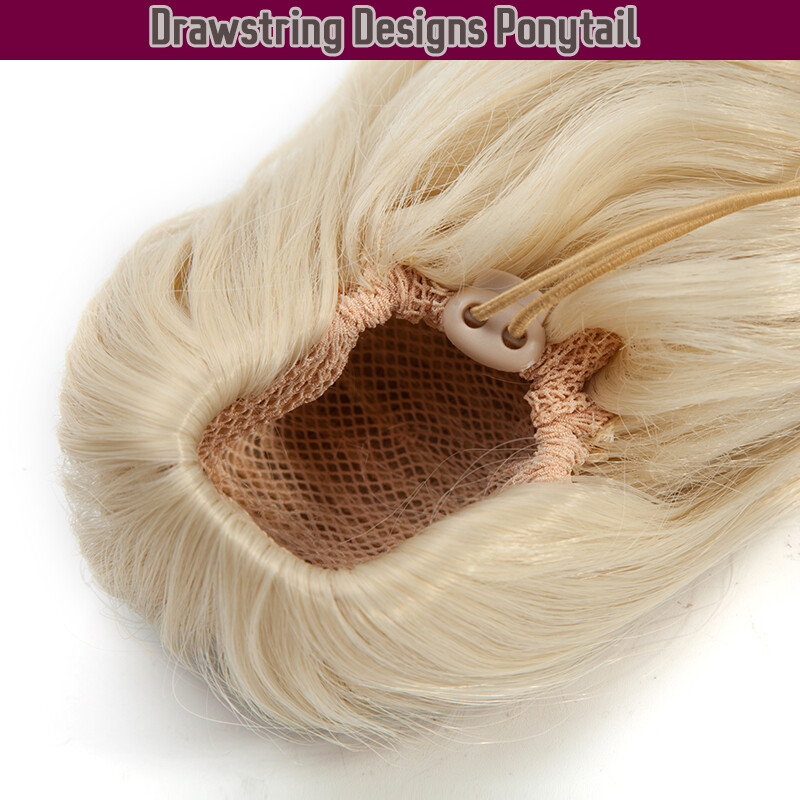 24 inch Drawstring Ponytail Clip in Thick Head Hair Extensions Thick As ...