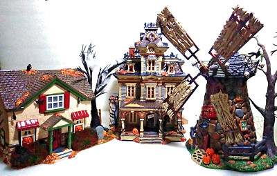 Dept 56~Original Snow Village~Hauntsburg House +Grimsley Manor +Haunted ...