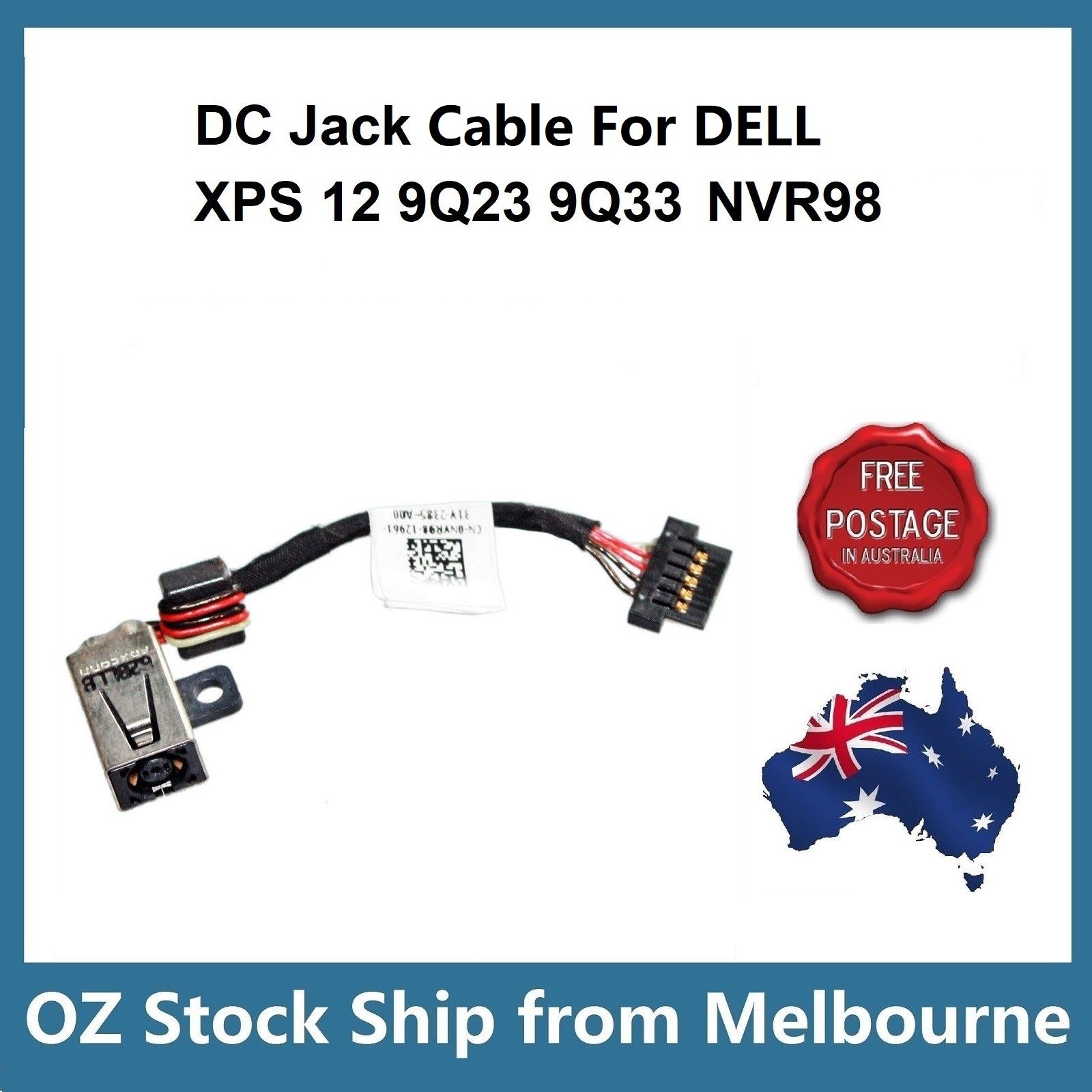 DC Power Jack Socket w/ Cable For DELL XPS 12 9Q23 9Q33 XPS 12D P20S ...